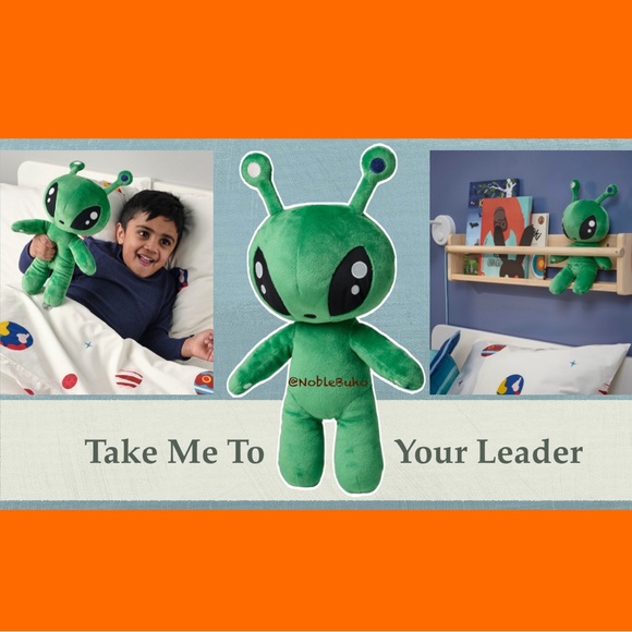 IKEA | Toys | Alien Alien Stuffy Plush Toy Aftonsparv Soft Toy Alien ...
